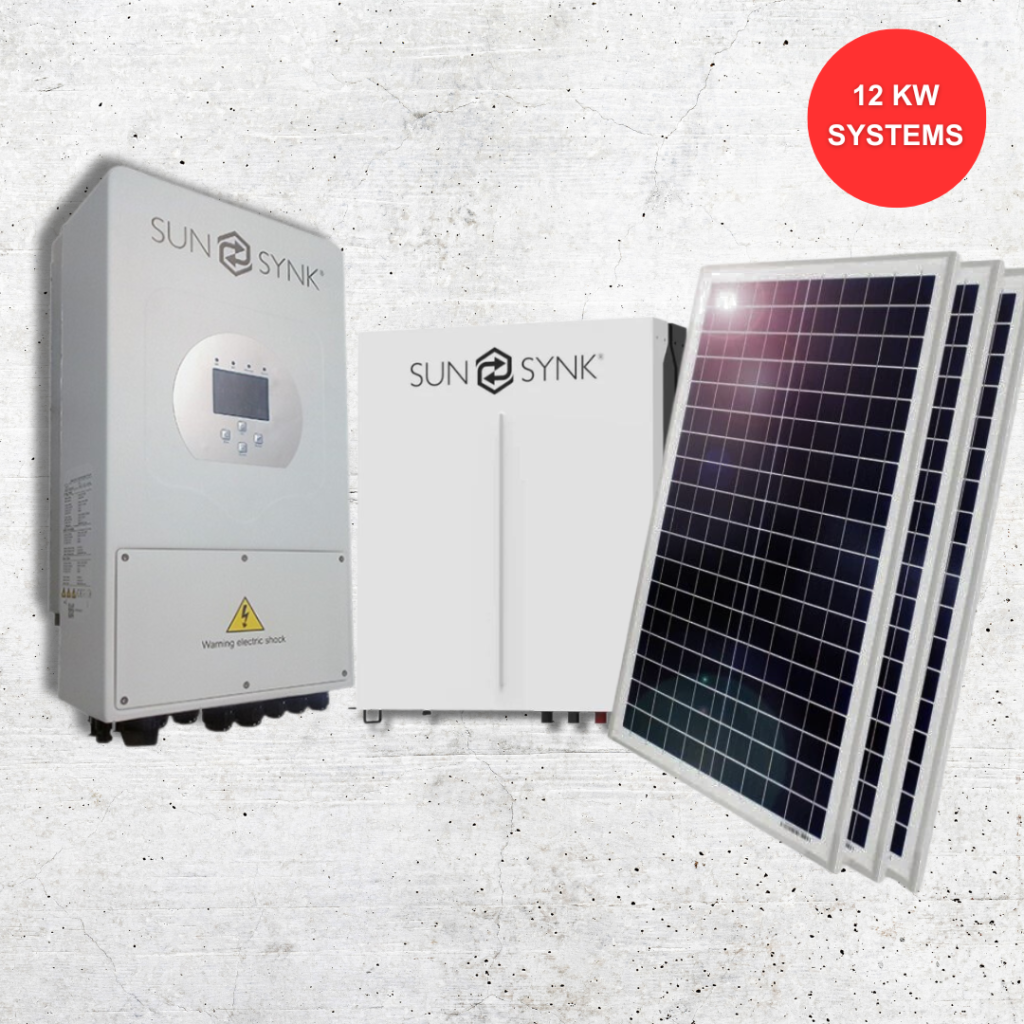 12kw SynSynk Inverter + 10.65kwh SunSynk Lithium Battery + 22x 450w ...